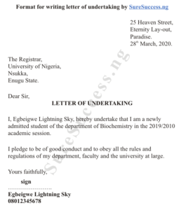 How to Write Letter of Undertaking [See Samples]