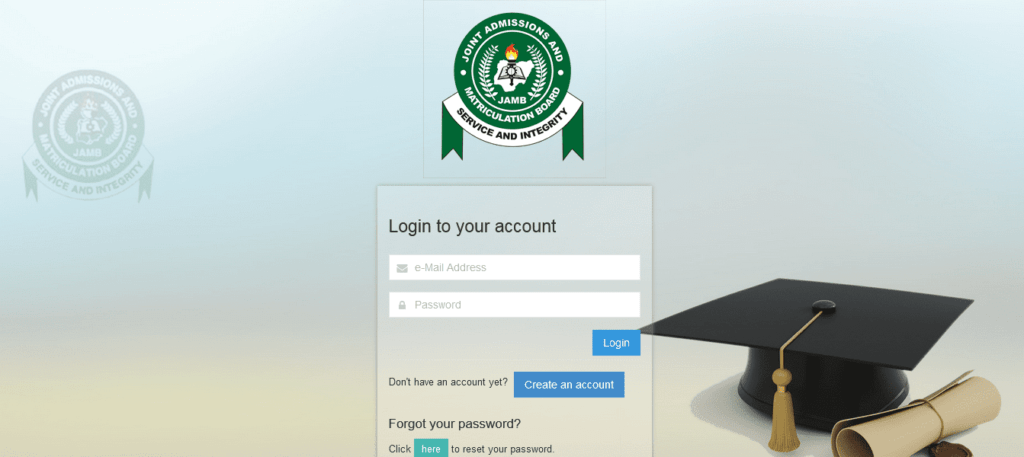 JAMB Portal Login 2026/2027, e-Facility for All Activities