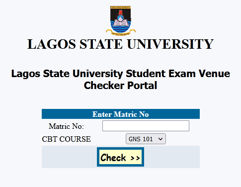 LASU Venue Checker for CBT Courses | SureSuccess.Ng