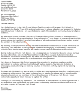 How to Write Application Letter for Teaching Job in School